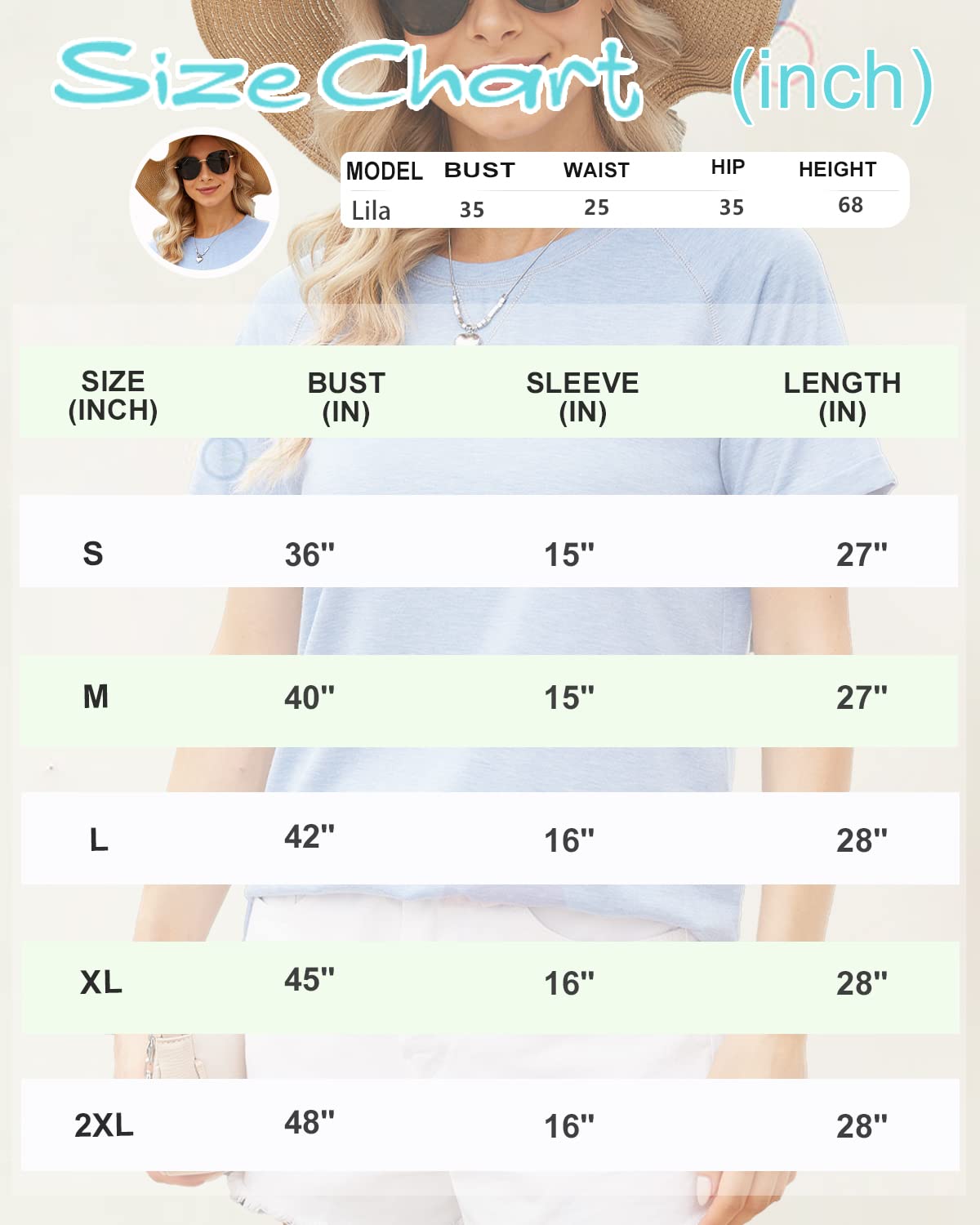SURBEI Summer Shirts for Women Casual Crewneck Short Sleeve Tshirts,Loose Fit Raglan Tunic Shirts Tops,Light Green,X-Large
