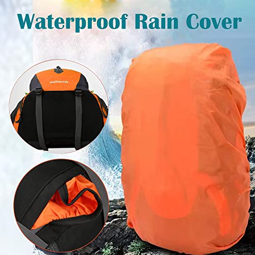 50L Hiking Backpack Camping Backpack Hiking Daypack Waterproof Backpack Day Pack for Men Women Trave Backpack with Rain Cover (orange)