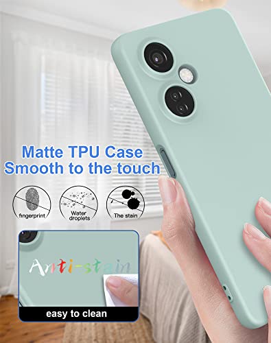 Foluu Silicone Case for OnePlus Nord N30 5G, Liquid Gel Rubber Case with Soft Microfiber Lining Cushion Slim Hard Shell Shockproof Protective Cover for OnePlus Nord N30 5G 2023 (Light Cyan)