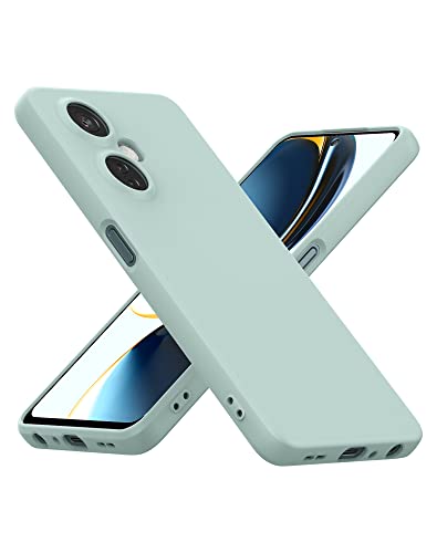 Foluu Silicone Case for OnePlus Nord N30 5G, Liquid Gel Rubber Case with Soft Microfiber Lining Cushion Slim Hard Shell Shockproof Protective Cover for OnePlus Nord N30 5G 2023 (Light Cyan)
