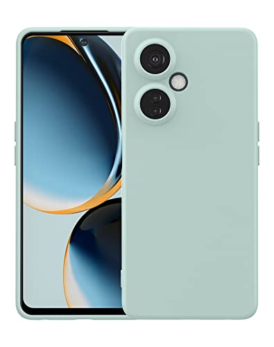 Foluu Silicone Case for OnePlus Nord N30 5G, Liquid Gel Rubber Case with Soft Microfiber Lining Cushion Slim Hard Shell Shockproof Protective Cover for OnePlus Nord N30 5G 2023 (Light Cyan)