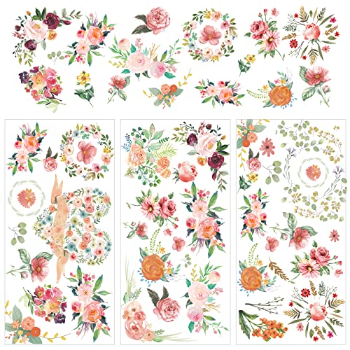 3 Sheets Rub on Transfers for Furniture, Farmhouse Rub on Transfers for Crafts, Furniture Rub on Transfer Stickers for Wood Home Decor Transfers,13.78 * 6.89inches