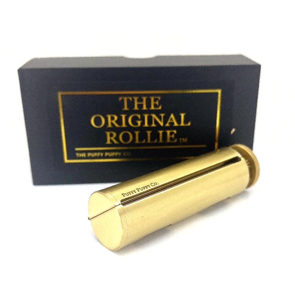 The Original Rollie Solid Brass Cigarette Rolling Machine Manual, Tobacco Roller Machine, Cigarette Maker Machine Uses 70mm Rolling Paper