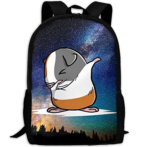 CYMO Funny Dabbing Guinea Pig Unique Outdoor Shoulders Bag Fabric Backpack Multipurpose Daypacks for Adult