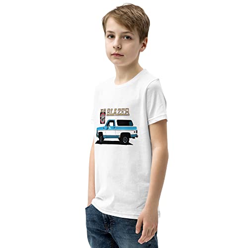 1976 Chevy K5 Blazer Vintage Truck Owner Youth Short Sleeve T-Shirt White