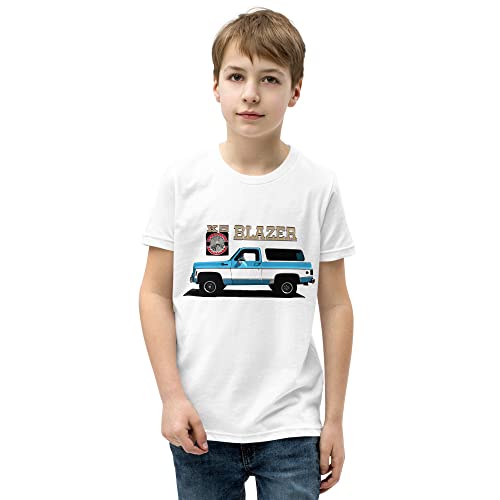 1976 Chevy K5 Blazer Vintage Truck Owner Youth Short Sleeve T-Shirt White