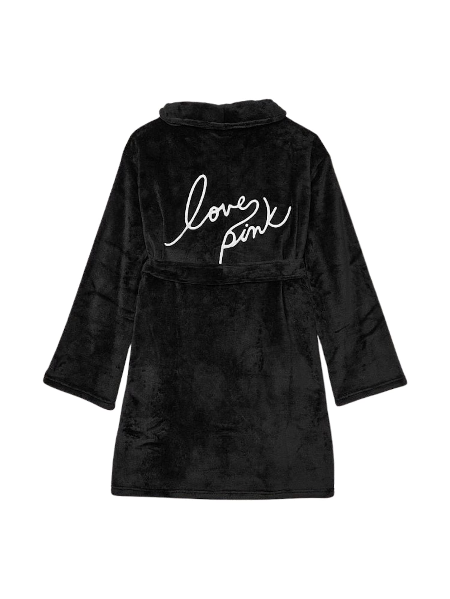 Victoria's Secret Pink Fluffy Robe Color Black Size XL/XXL New