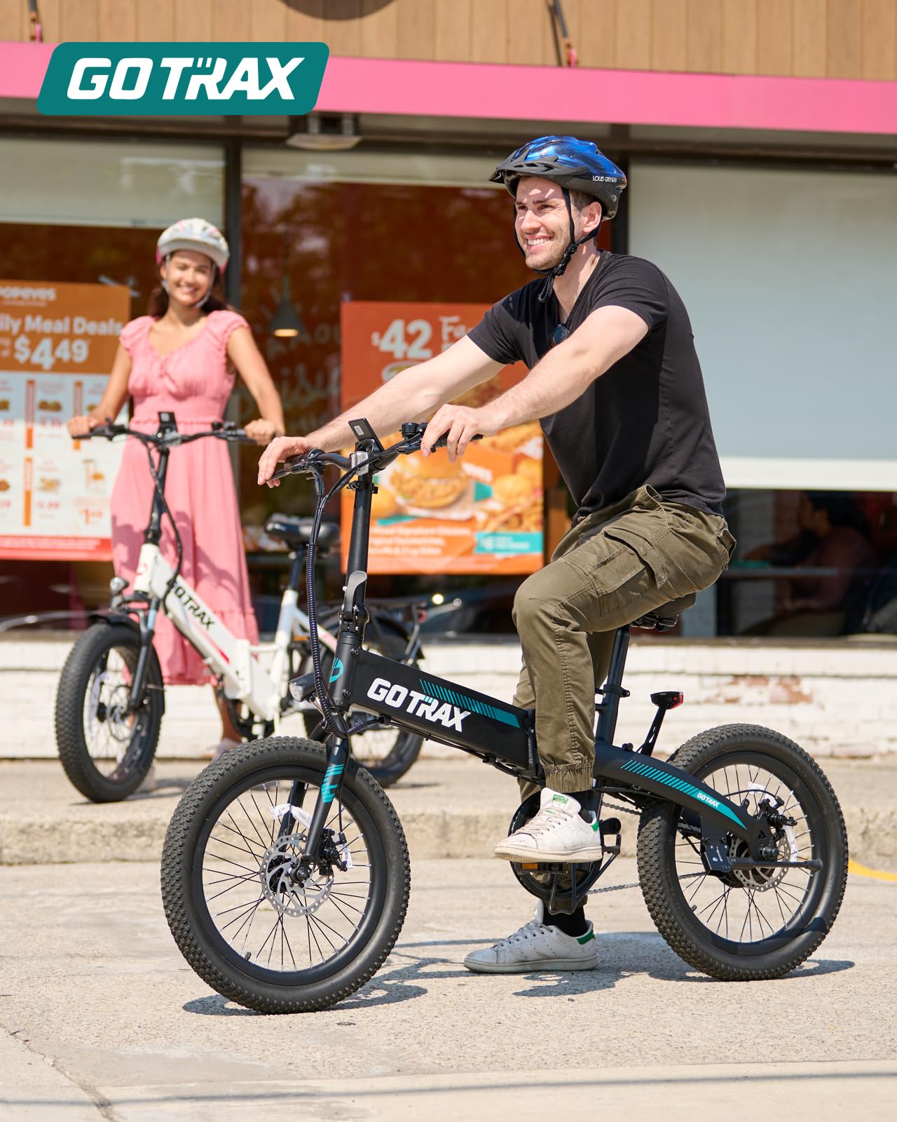 Gotrax R1 20" Folding Electric Bike with 40 Miles Range by 48V Battery, 20Mph Power by 350W, Weighs Only 45lbs, LCD Display & 5 Pedal-Assist Levels, Suitable for Leisure Riding&Commuting Black
