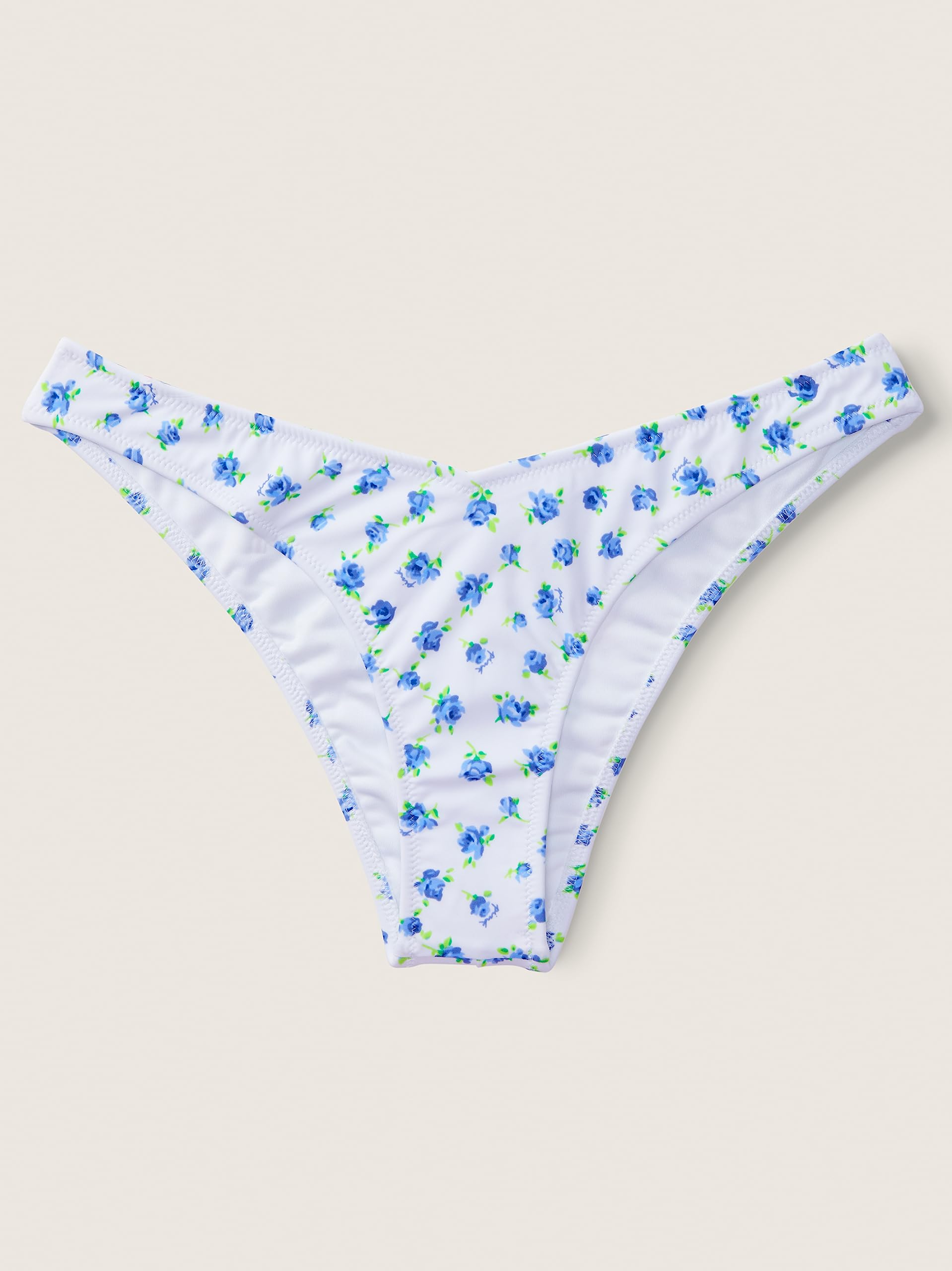 Victoria's Secret Pink V Front Itsy Bikini Bottom, Swimsuit for Women, Minimal Coverage Bathing Suit Bottoms for Women, Morning Sky Floral (XS)