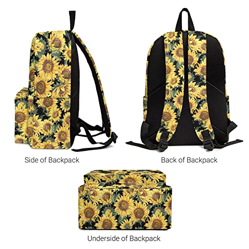 Travel Backpack Sunflower Backpacks Laptop Backpacks Lightweight Daypack Mini Backpack For Boys Girls 16 Inch
