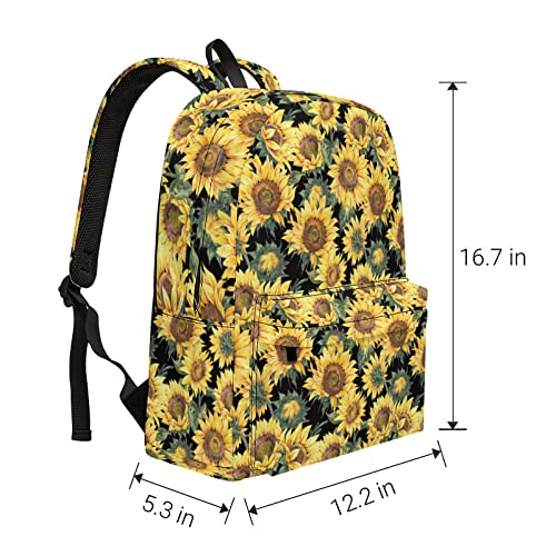 Travel Backpack Sunflower Backpacks Laptop Backpacks Lightweight Daypack Mini Backpack For Boys Girls 16 Inch