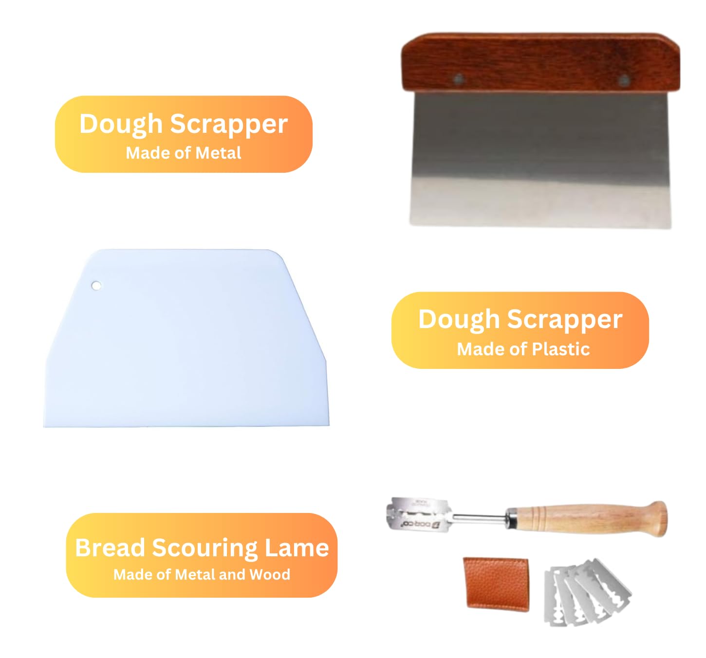 H3EXPERTS 12 Pieces Banneton Bread Proofing Basket Set of 2-10" Round & 9.6" Oval Baskets - Sourdough Bread Baking Supplies - Bread Making Tools and Supplies - Sourdough Starter Kit - Bread Proofer