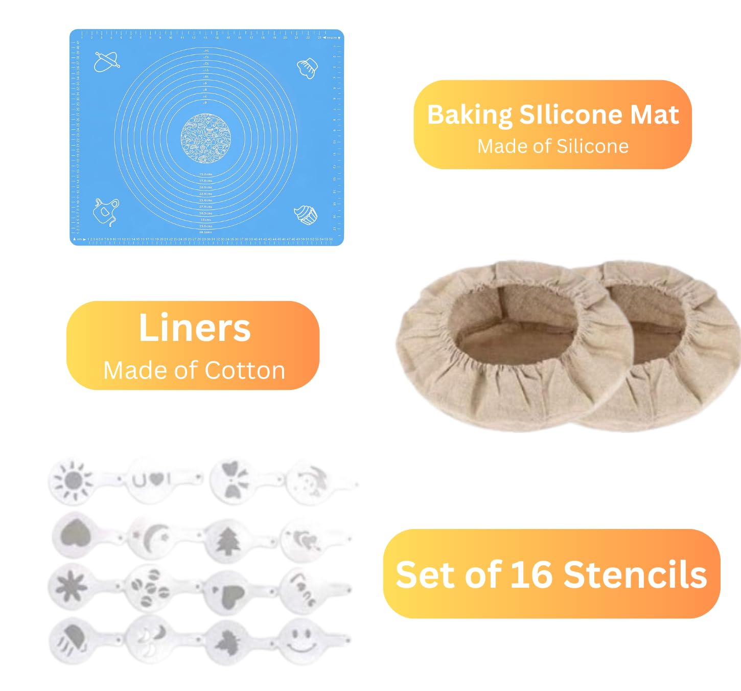 H3EXPERTS 12 Pieces Banneton Bread Proofing Basket Set of 2-10" Round & 9.6" Oval Baskets - Sourdough Bread Baking Supplies - Bread Making Tools and Supplies - Sourdough Starter Kit - Bread Proofer