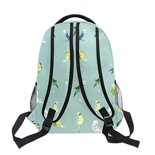 Lightweight Backpack for School, Budgie Bird College Bag Casual Daypack for Travel