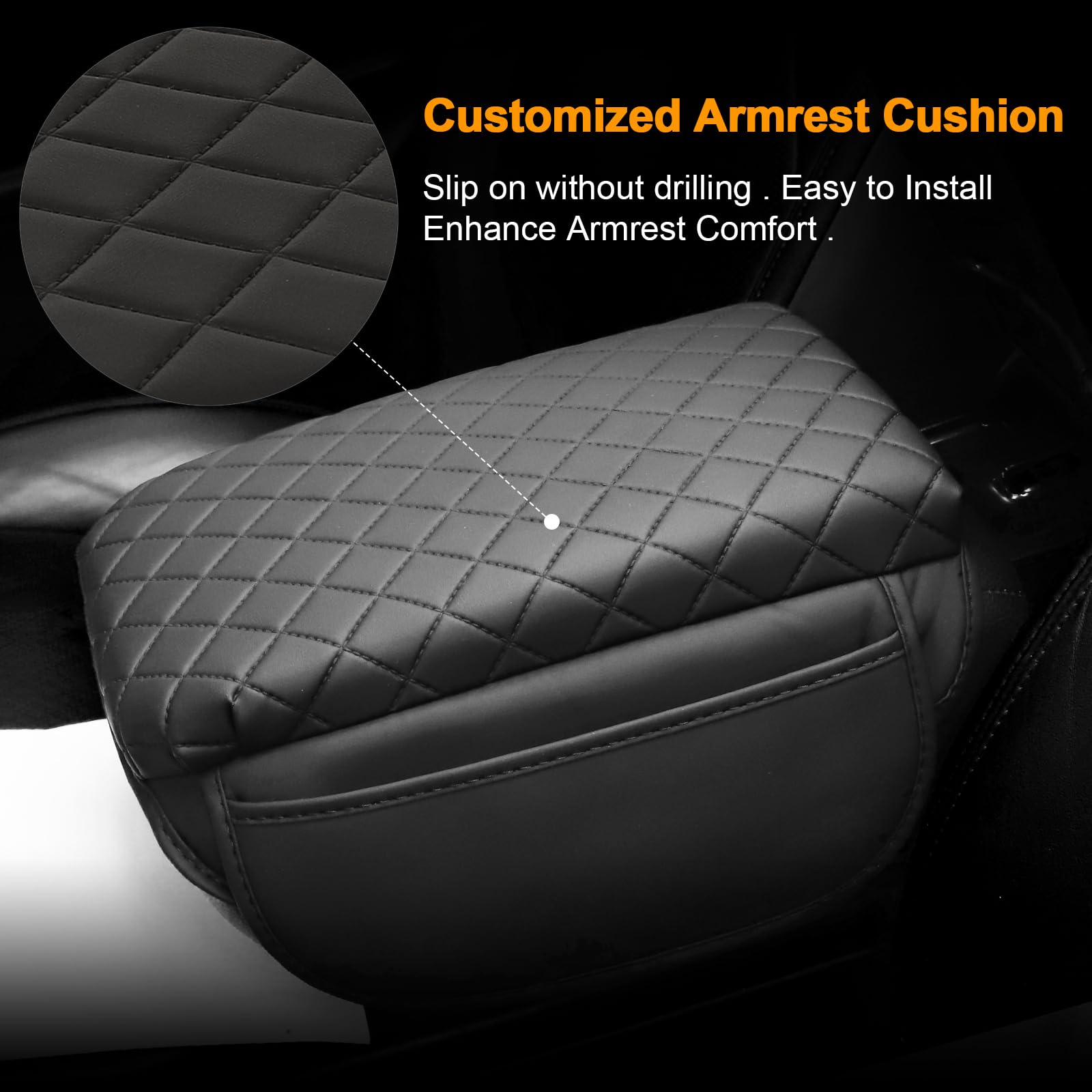 Console Cushion Cover for Toyota Tacoma 2016-2023 SR SR5 Off-Road PreRunner TRD-Sport pro Limited Tacoma Organizer Armrest Storage Box Cover Tacoma Interior Accessories