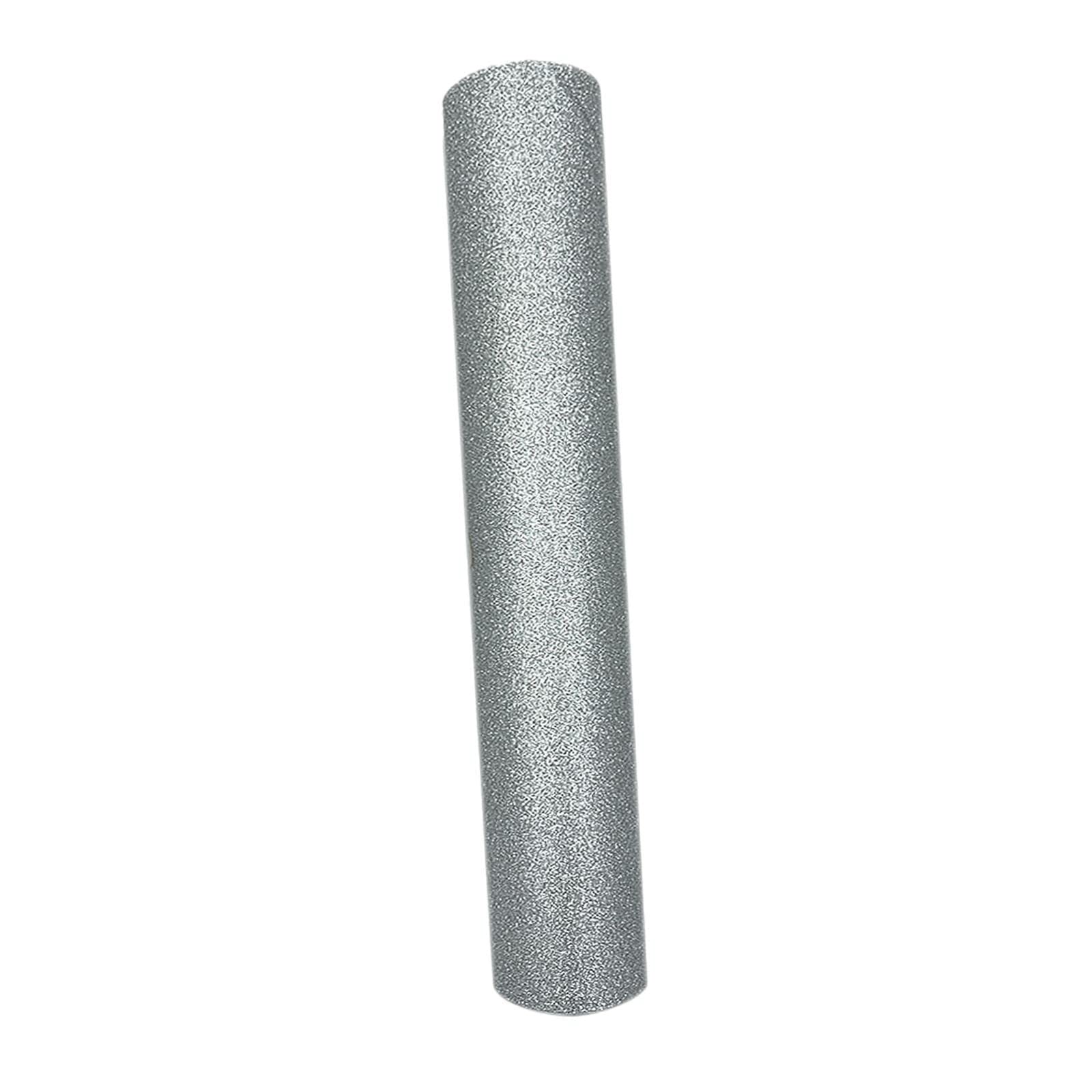 misppro Silver Gold Glitter HTV Vinyl Roll - 30x50cm 30x100cm Glitter Heat Transfer Vinyl Film for and Silhouette Cameo - Silver 30x100cm