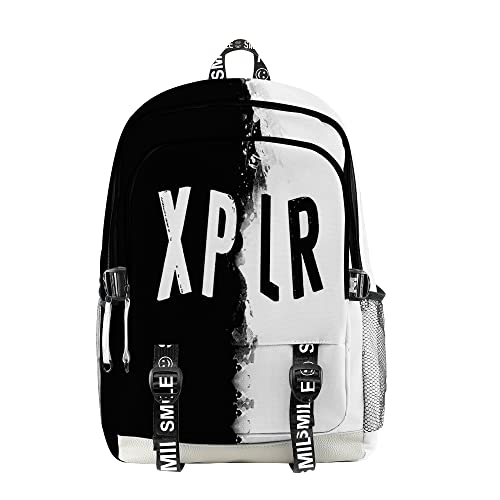 Sam and Colby XPLR Printed Backpack Merch Teen Bag Three Piece Travel Backpack (Backpack1)