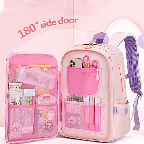 Xelere Bunny Backpack, Large-capacity Multi-pocket Schoolbag for Girls, Waterproof Schoolbag with Multi-compartment Design. (purple, small)