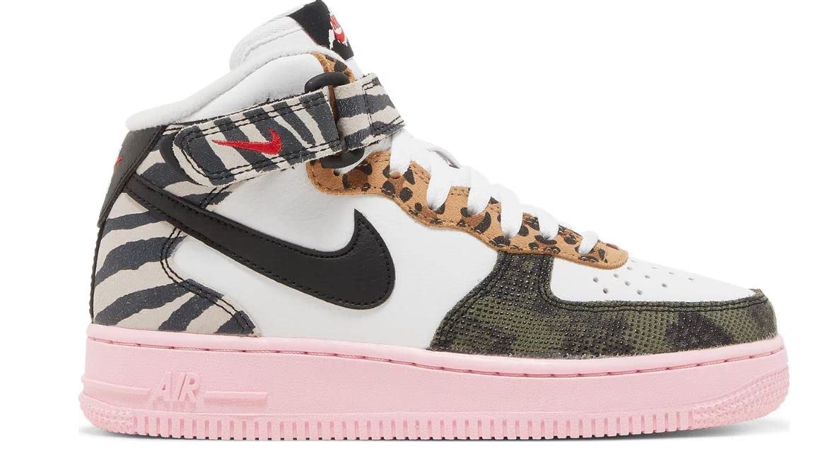 Nike AIR Force 1 '07 MID White/Black-Soft Pink DZ4841 100 Women's Size 5