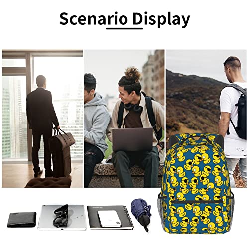 Laptop Backpack ，Sunglasses Rubber Duck Travel Backpacks For Men Women Sport Backpack Casual Durable Large Daypack For School Business Work Outdoor