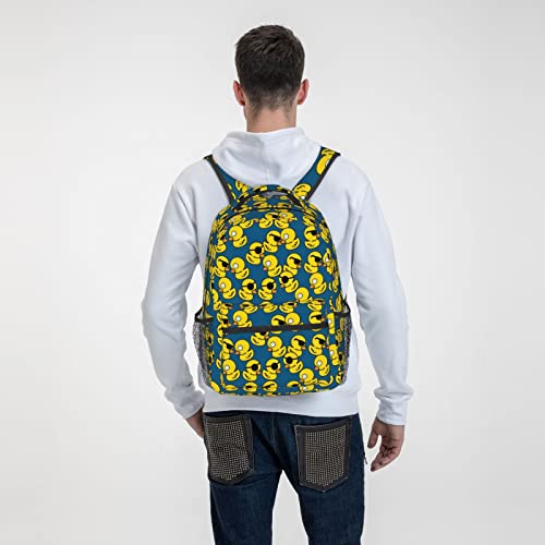 Laptop Backpack ，Sunglasses Rubber Duck Travel Backpacks For Men Women Sport Backpack Casual Durable Large Daypack For School Business Work Outdoor