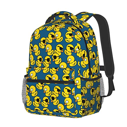 Laptop Backpack ，Sunglasses Rubber Duck Travel Backpacks For Men Women Sport Backpack Casual Durable Large Daypack For School Business Work Outdoor