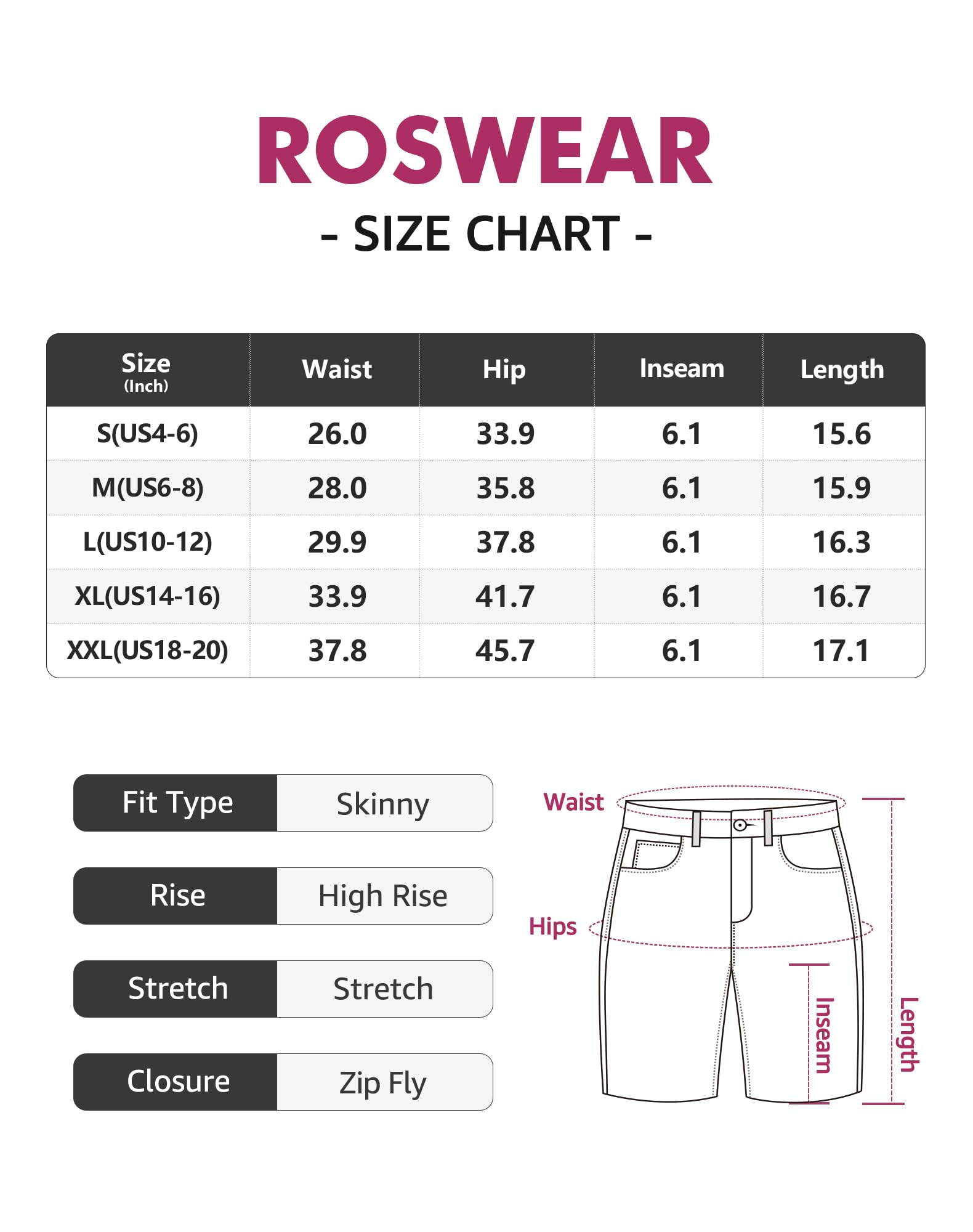 roswear Women’s Casual Summer Ripped High Waisted Denim Shorts Stretch Distressed Frayed Raw Hem Jean Shorts White Large