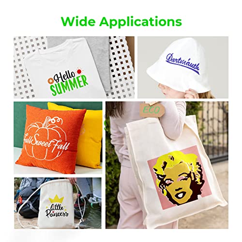 HTV Heat Transfer Vinyl - 30 Packs 12" x 10" Ultra-Stretchable Iron on Vinyl for T-Shirts, 15 Vibrant Colors HTV Vinyl Bundle, Upgraded PU Heat Transfer Vinyl Sheets, Premium HTV Vinyl for Cricut
