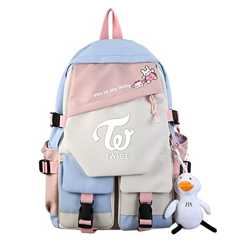 JUSTGOGO Korean KPOP TWICE Backpack Daypack Laptop Bag School Bag Mochila Bookbag Color A2