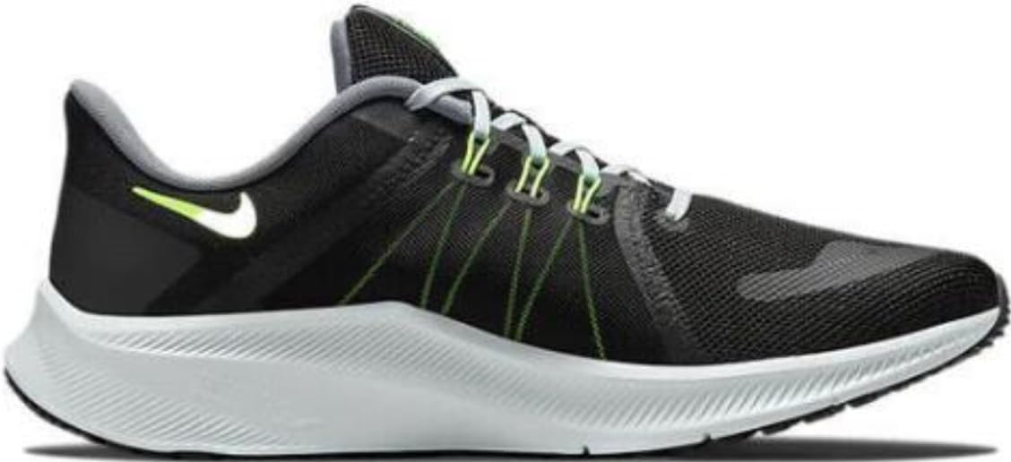 Nike Men's Quest 4 Platform Running Shoes, Black/Volt-Dk Smoke Grey, 10.5 M US