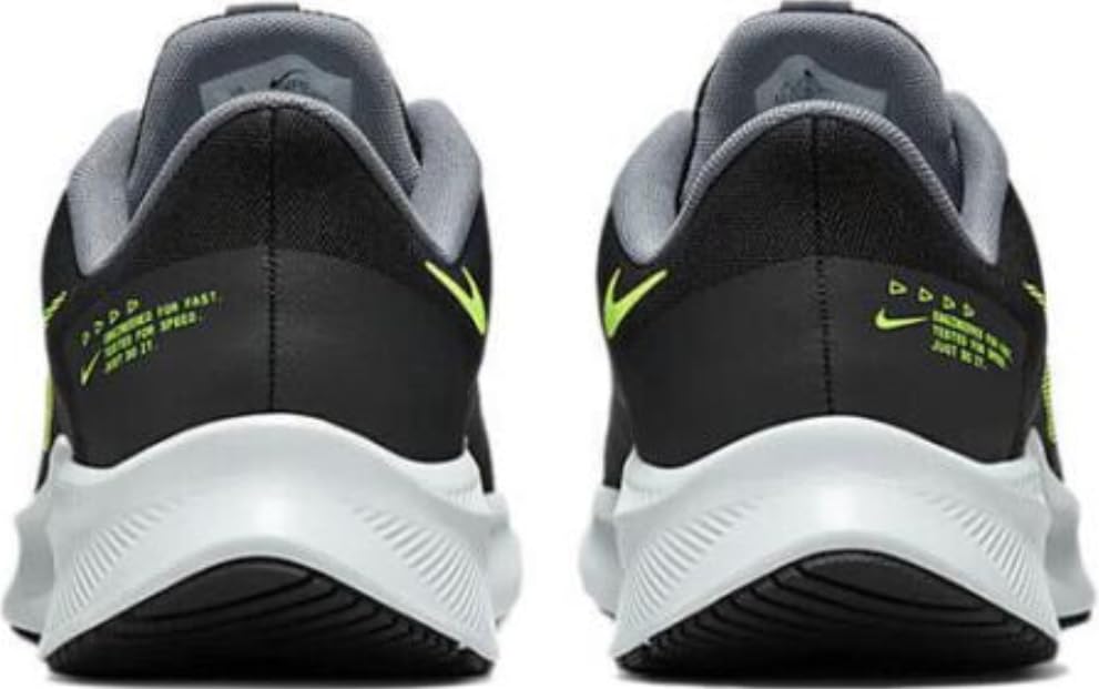 Nike Men's Quest 4 Platform Running Shoes, Black/Volt-Dk Smoke Grey, 10.5 M US