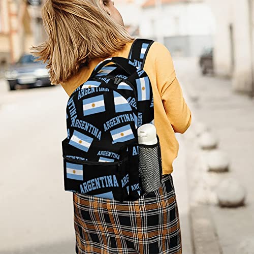 Flag of Argentina Lightweight Backpack for Boy Girl Casual Laptop Bookbag for Travel Camping Unisex