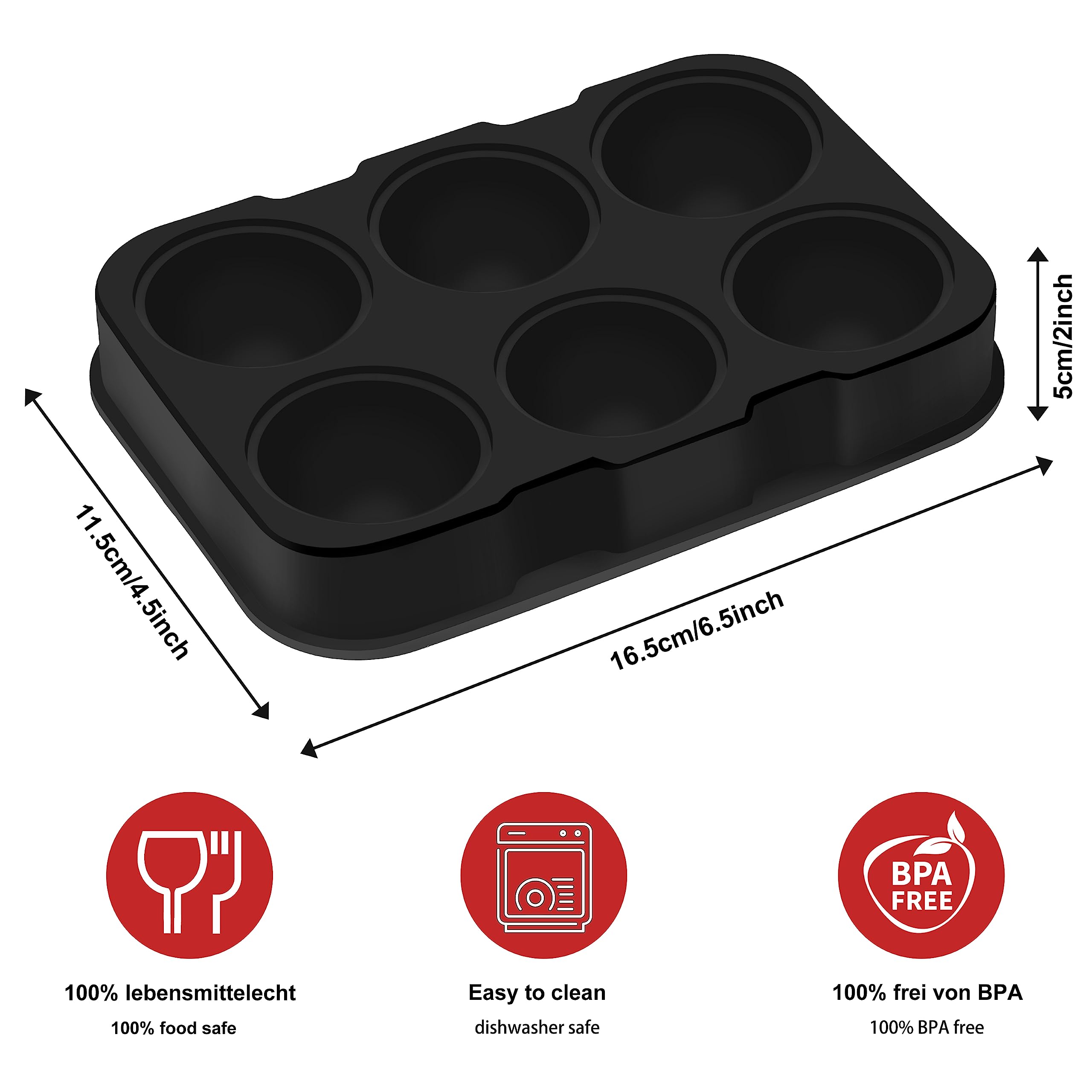 2 Pack Cocktail Ice Large Ice Cube Molds - Sphere Ice Cube Silicone Molds & Square Silicone Mold for Cocktails & Whiskey - BPA Free Whiskey Cube Tray - Keep Drinks Chilled - Large Silicone Ice Molds