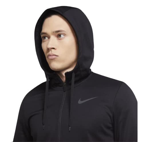 Nike DRI-FIT Men's Therma Full Zip Training Hoodie (as1, alpha, m, regular, regular, Black)