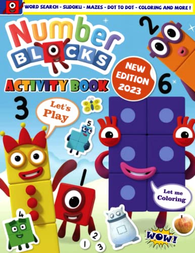 Number Activity Blocks Book: Challenging Activities. Including Coloring, Sudoku, Mazes, Dot-to-Dot, Color by Number, Word Search, Spot The Difference & More! (Fun activity books for kids)