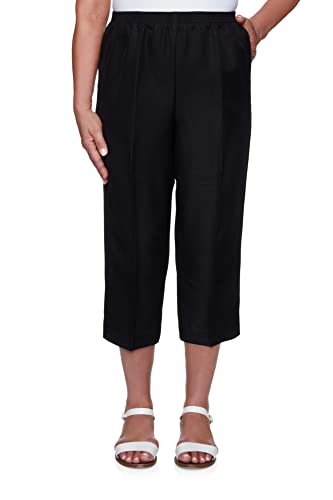 Alfred Dunner Women's Classic Capri Pant Size 16 Black