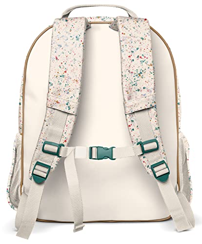 Simple Modern Vegan Leather Toddler Backpack for School Girls and Boys | Kindergarten Elementary Kids Backpack Cute Faux PU Leather | Fletcher Collection | Kids - Medium (15" tall) | Cream Terrazzo