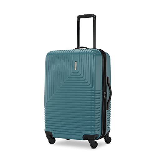 American Tourister Groove Hardside Luggage with Spinner Wheels, Teal, 3-Piece Set (Carry On, Medium, Large)