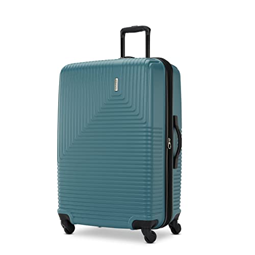 American Tourister Groove Hardside Luggage with Spinner Wheels, Teal, 3-Piece Set (Carry On, Medium, Large)