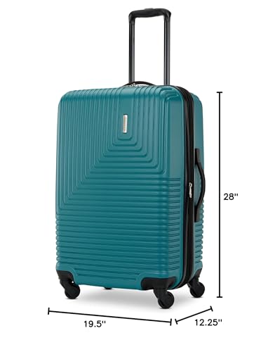 American Tourister Groove Hardside Luggage with Spinner Wheels, Teal, 3-Piece Set (Carry On, Medium, Large)