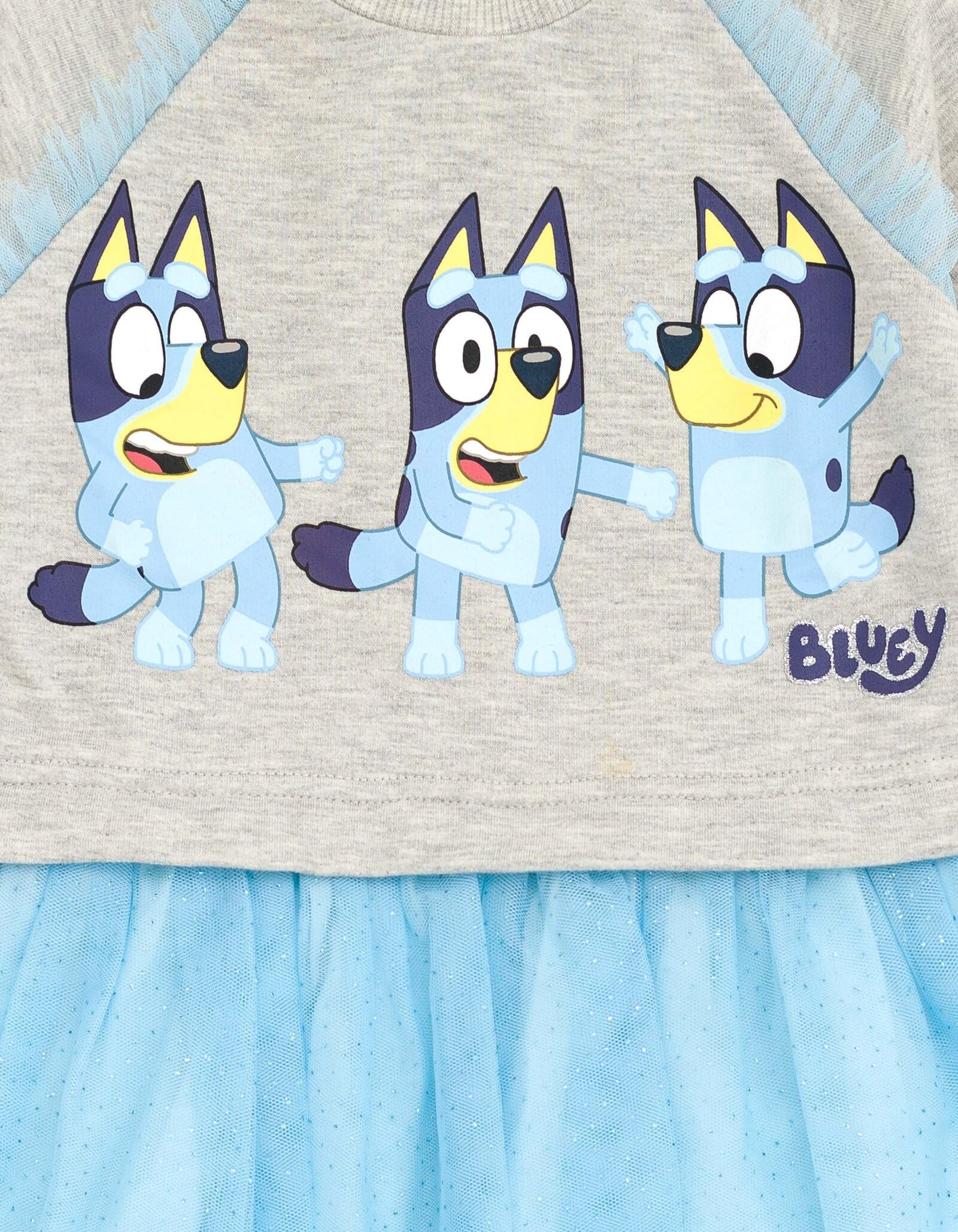 Bluey Little Girls French Terry Tutu Dress 7-8 Blue