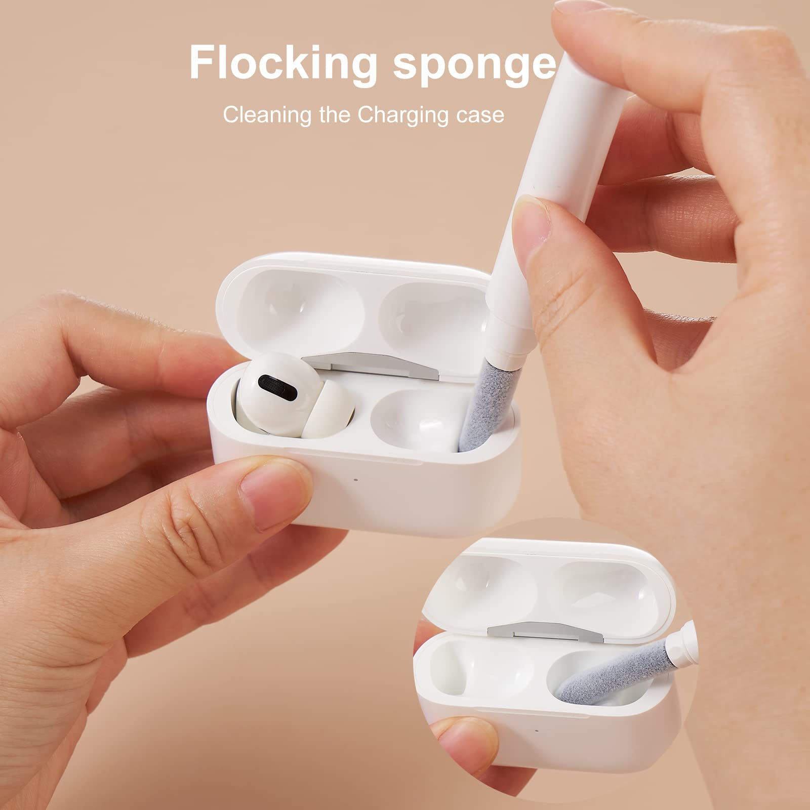 Cleaner Kit for Airpods Pro 1 2 3, Multi-Function Earbuds Cleaning Pen with Soft Brush for Bluetooth Earphones Case,Wireless Earpods,Headphones,Headsets,iPhone,iPad,Laptop,Camera,Phone,Lego