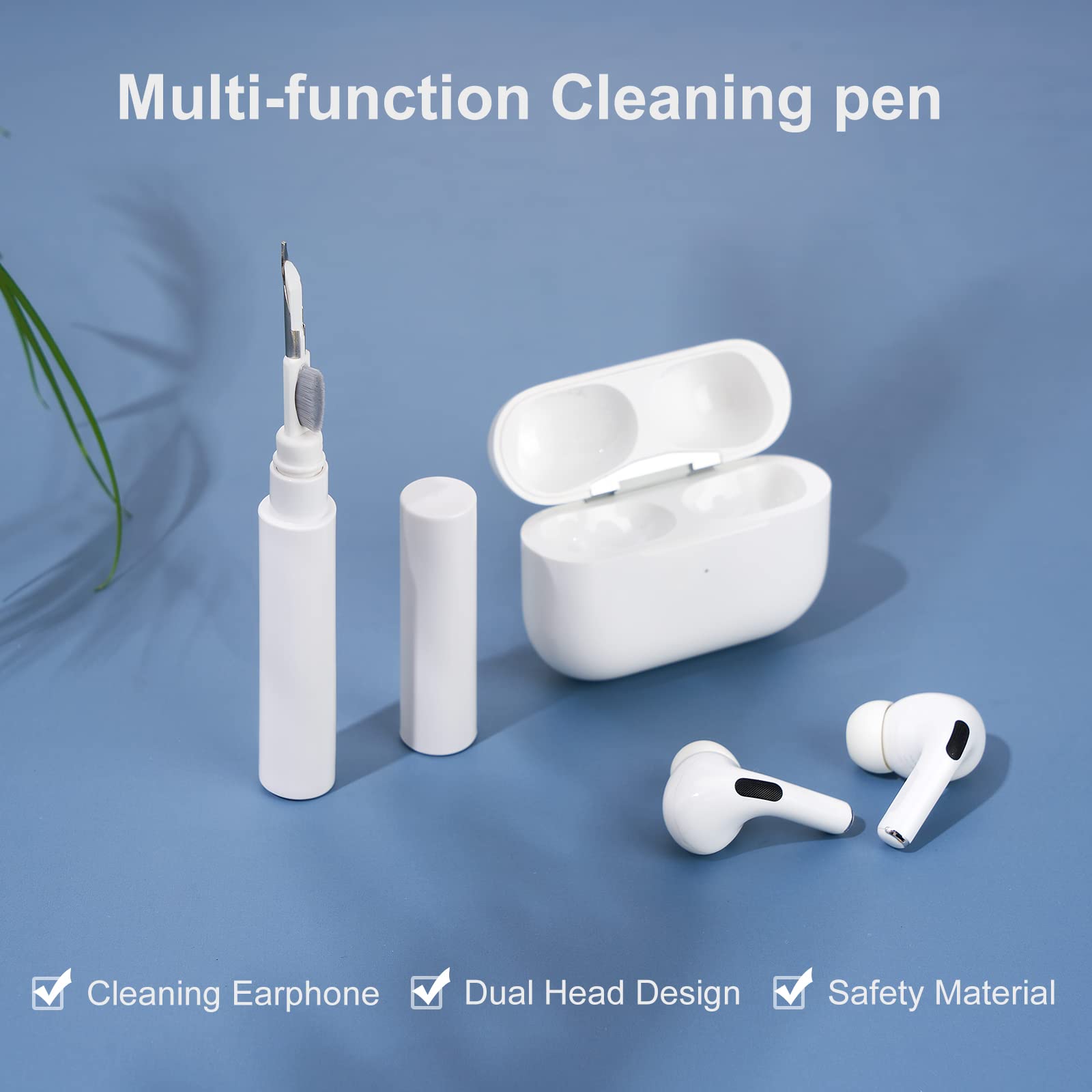 Cleaner Kit for Airpods Pro 1 2 3, Multi-Function Earbuds Cleaning Pen with Soft Brush for Bluetooth Earphones Case,Wireless Earpods,Headphones,Headsets,iPhone,iPad,Laptop,Camera,Phone,Lego