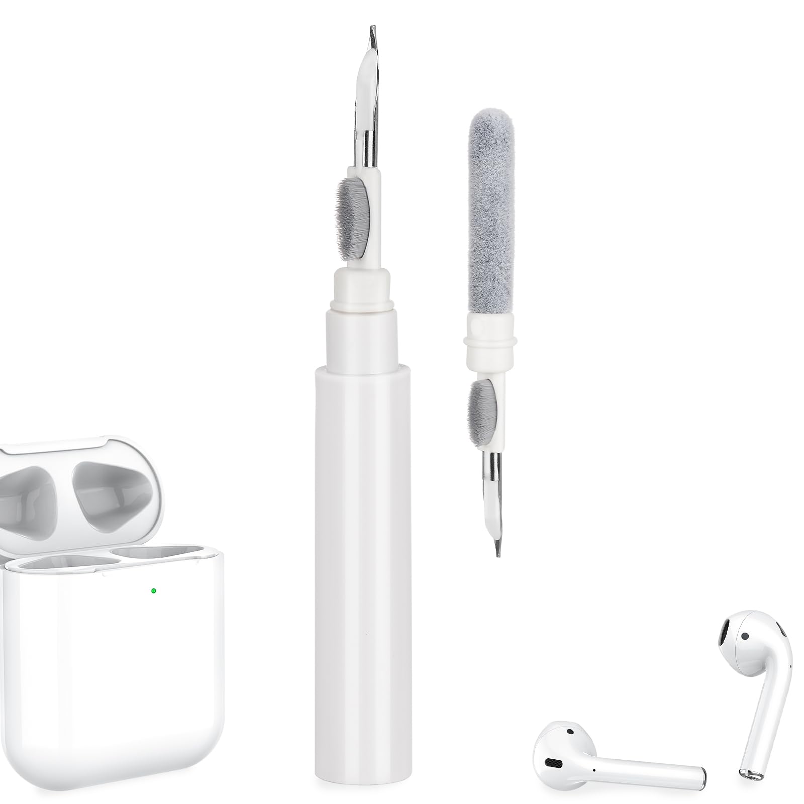 Cleaner Kit for Airpods Pro 1 2 3, Multi-Function Earbuds Cleaning Pen with Soft Brush for Bluetooth Earphones Case,Wireless Earpods,Headphones,Headsets,iPhone,iPad,Laptop,Camera,Phone,Lego
