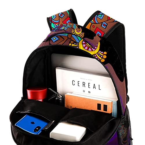 School Backpack Travel Backpack,Boy Girl Backpack,African woman ethnic style,Outdoor Sports Rucksack Casual Daypack