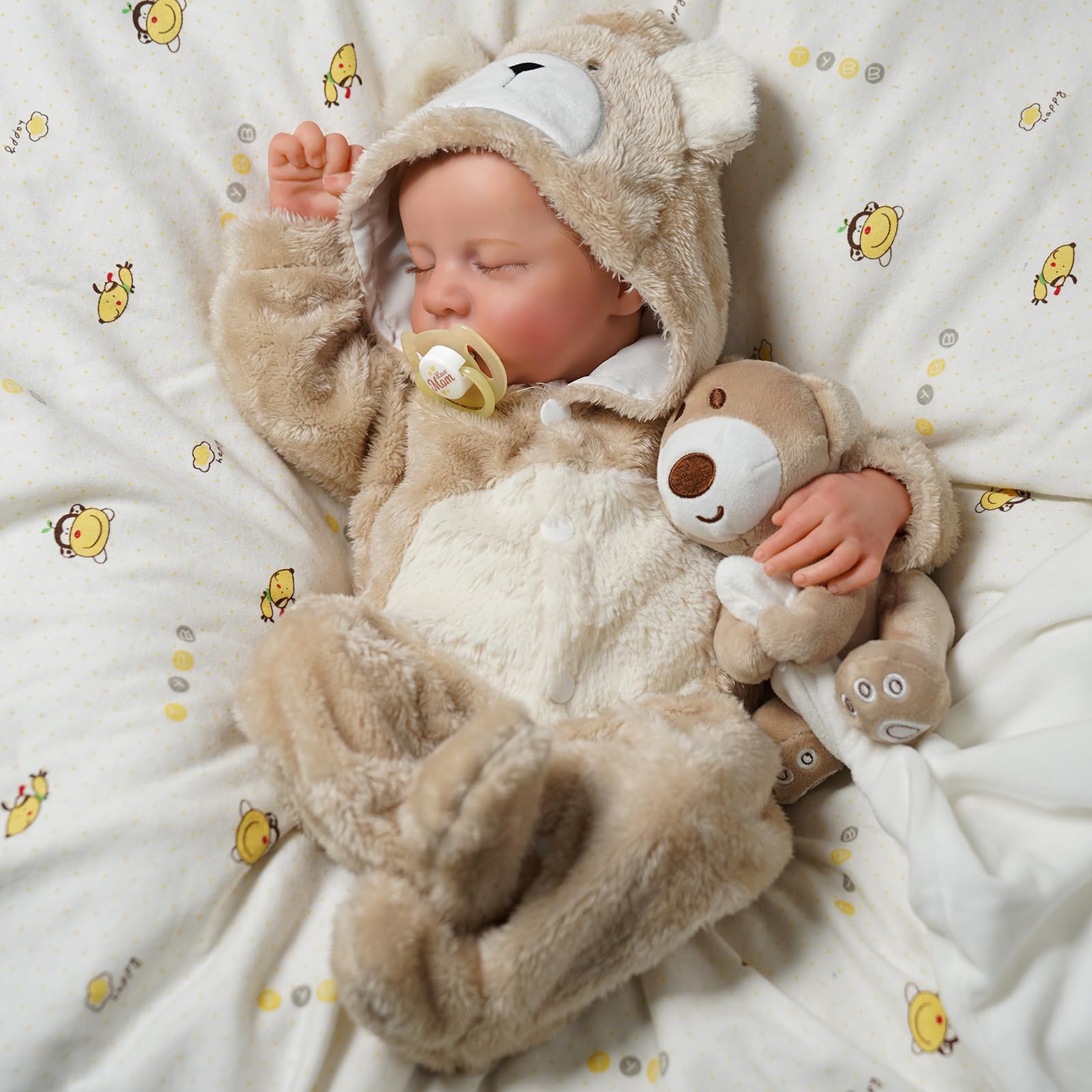 BABESIDE Lifelike Reborn Baby Dolls Boy - 17-Inch Baby Soft Body Realistic-Newborn Baby Doll Full Body Vinyl Real Life Baby Dolls with Toy Accessories