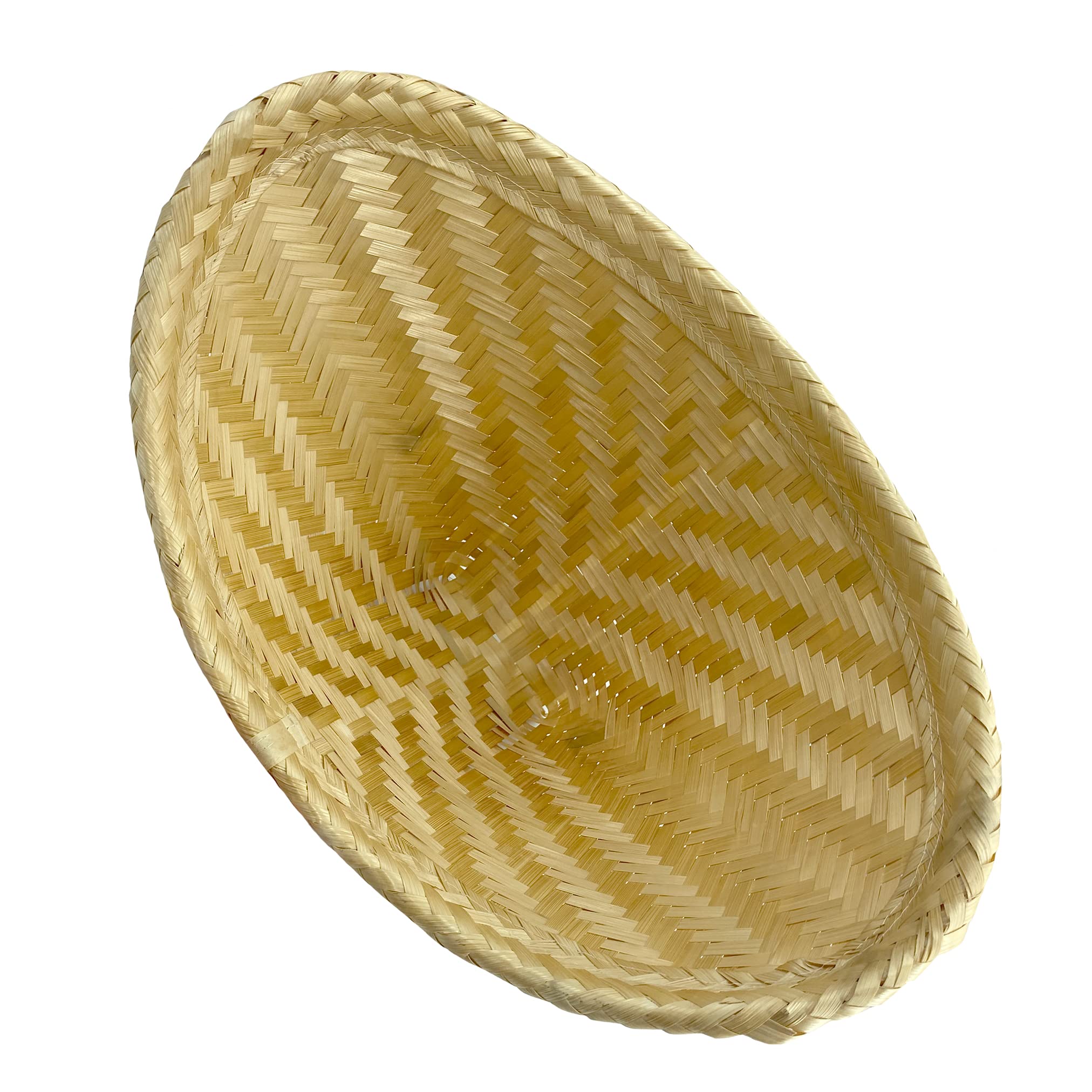 PANWA Sticky Rice Cooking Set Bamboo Steamer Basket with 24’’ Cheesecloth, Wicker lid, and Kratip Chocolate Toned