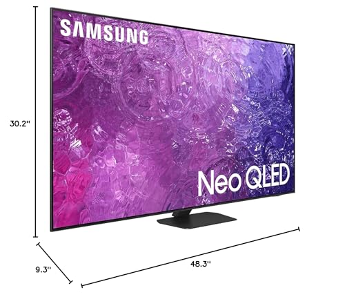 Samsung QN55QN90CAFXZA 55 Inch Neo QLED Smart TV with 4K Upscaling with a 5S-4KHD2-2.5M V-Series 2.5m Premium 4K HDR HDMI Braided Cable (2023)