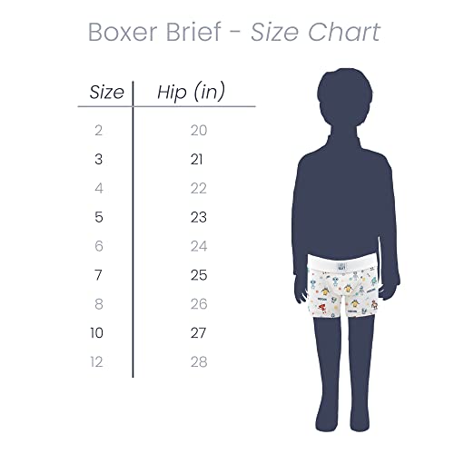 PERSONALIZED PREMIUM BOYS BOXER BRIEF (3 PACK) - Robot World Boy WHITE (4T)