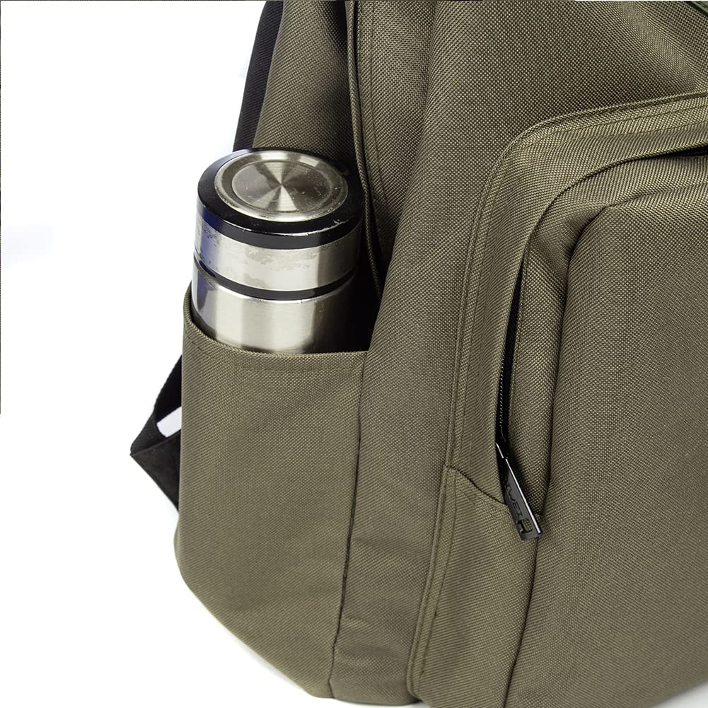 doumu Style School Backpack Travel Bag for Men Women Lightweight College Back Pack with Laptop Compartmen (Military green)